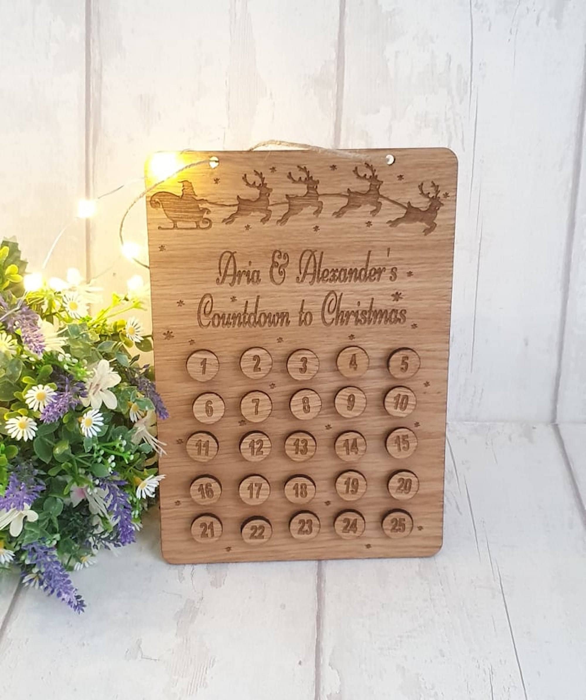 Personalised Countdown to Christmas board. – LaserGiftsuk
